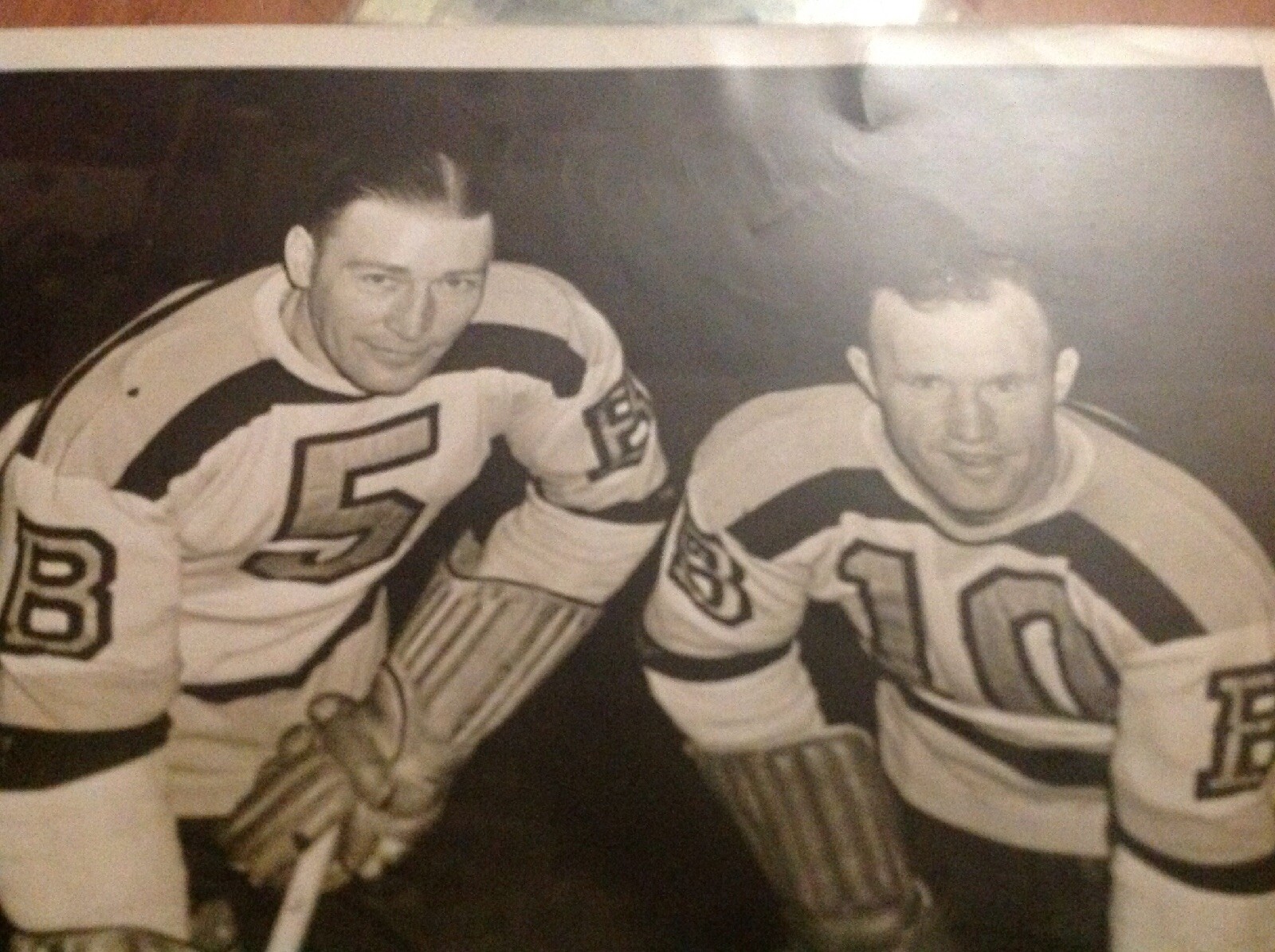 DIT CLAPPER 1945 BOSTON BRUINS NHL HOCKEY PHOTO BILL COWLEY OLYMPICS ...