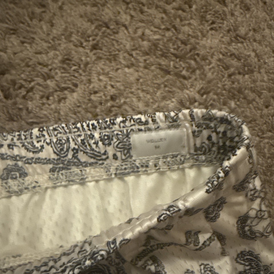 Pacsun Cream Aaron Paisley Mesh Volley Shorts Med | eBay