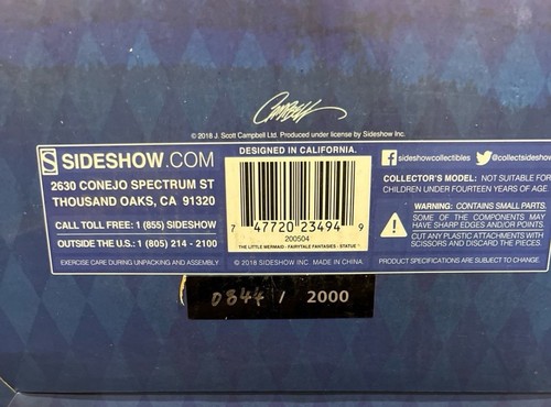 SIDESHOW J Scott Campbell FAIRYTALE FANTASIES The Little Mermaid | eBay