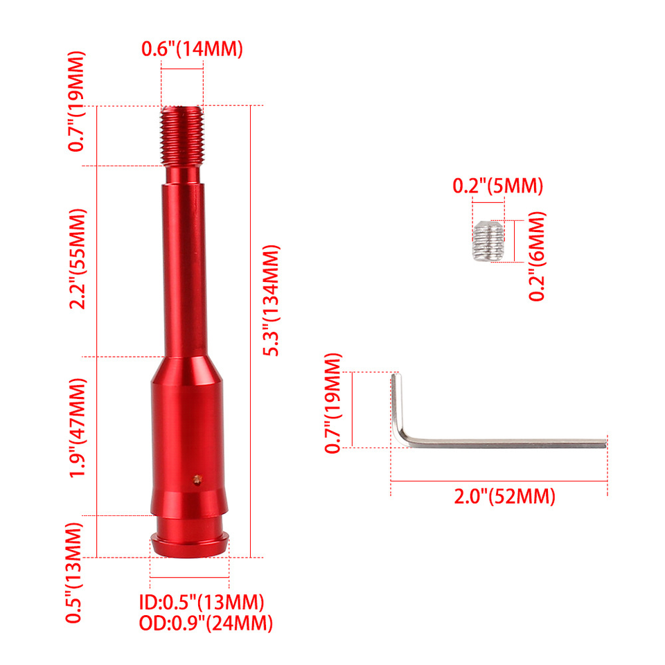 Enhanced Grip M14x15 Gear Shift Knob Extension Adapter Aluminum Alloy ...