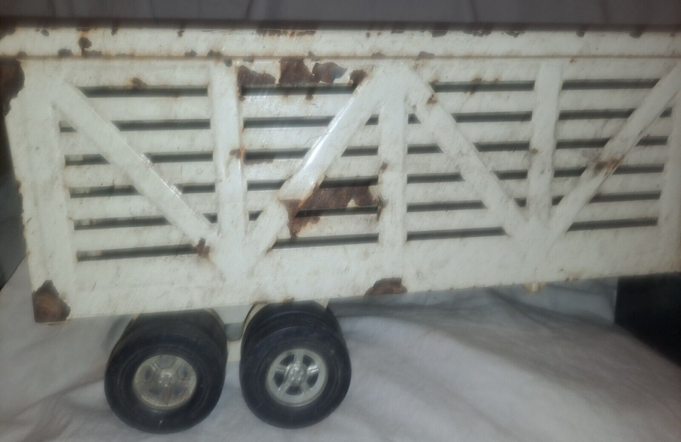 Vtg ERTL Livestock Van Semi Farm Semi Trailer Toy, US Made Trailer Only ...