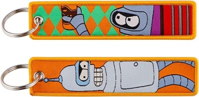 Futurama Bender Robot Comedy Animated TV Show Keychain Key Tag Chain ...