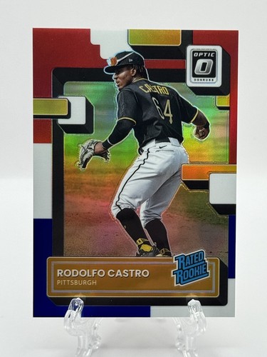 2022 Donruss Optic Rated Red White & Blue Prizm /199 Rodolfo Castro ...