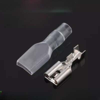 100 pcs 4.8mm Spring terminal + insulation sheath Switch wire terminal ...