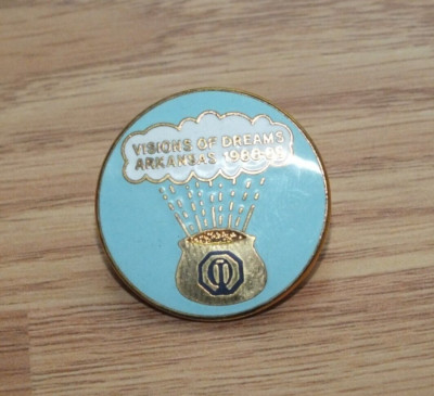 Blue & Gold Tone Visions of Dreams Arkansas 1989 Collectible Optimist ...