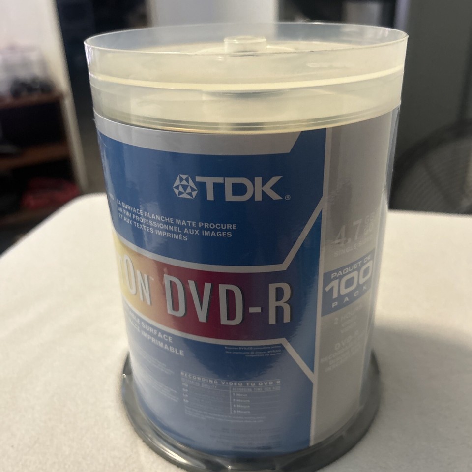 TDK 8X DVD-R Print On One SidedPrintable Disc Spindle 100 ct. | eBay