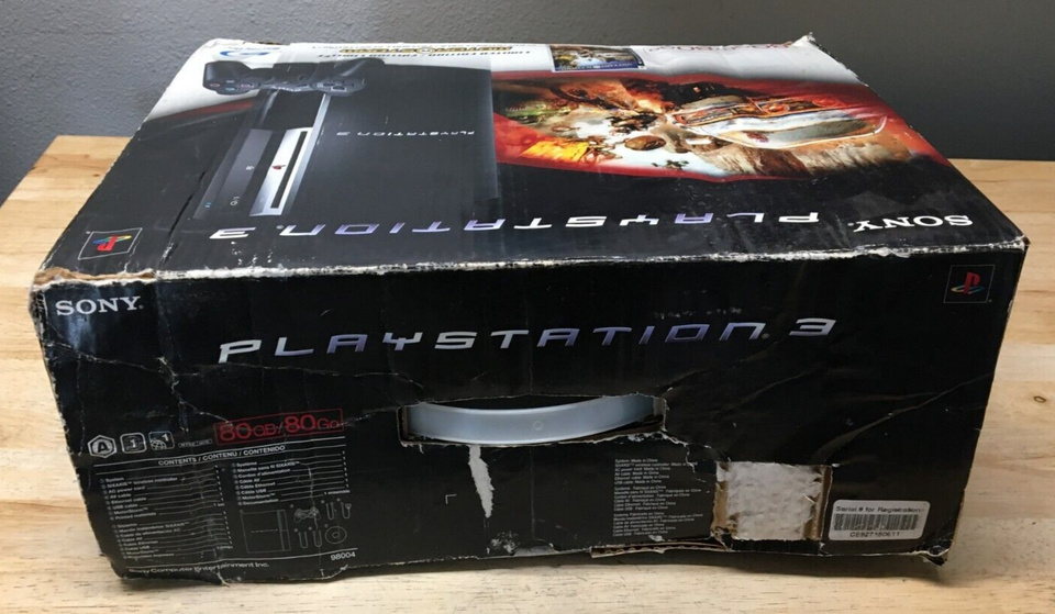 Original Backwards Compatible PS3 80GB CECH-E01 MotorStorm Console Box ...