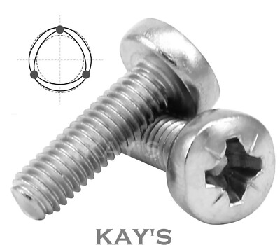 Tritap Thread Forming Screws Pozi Pan Trilobular Bolt Zinc Plated Steel ...