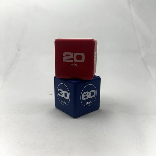Timer Cubes Timeout Workout Cardio Alarm Stop Watch Set 2 timers Blue ...