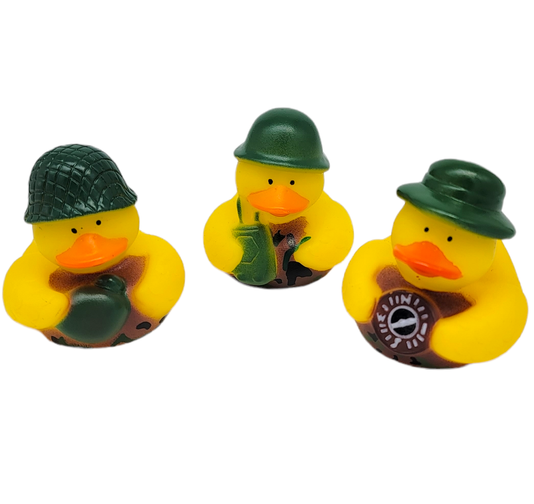 Camouflage Rubber Ducks (2") Standard Size. (12 Pack) Camo Duck Bath ...