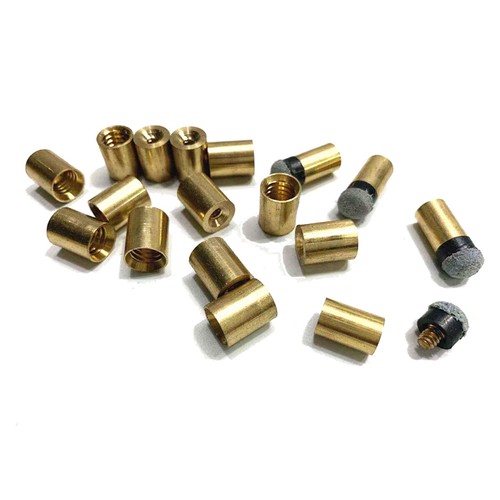 Pool Snooker Billiard Cue Tip Brass Ferrules, suit Screw in type tips ...