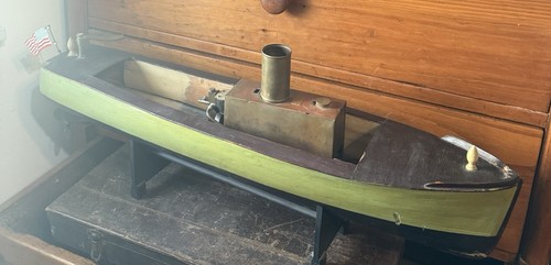 ANTIQUE HE BOUCHER LIVE STEAM ENGINE POND BOAT STEAMBOAT | eBay