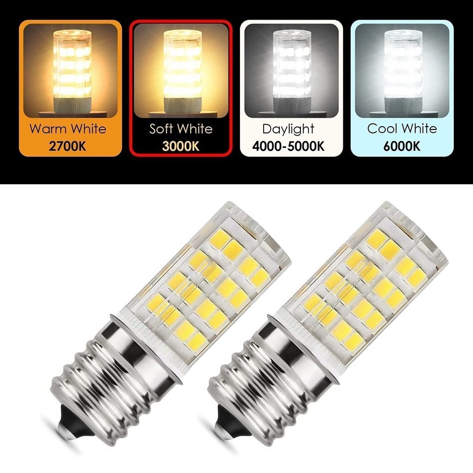 2Er-Pack Dimmbare 4-W-LED-E17-Mikrowellenlampe, Tageslicht 6000 K, 40-W ...