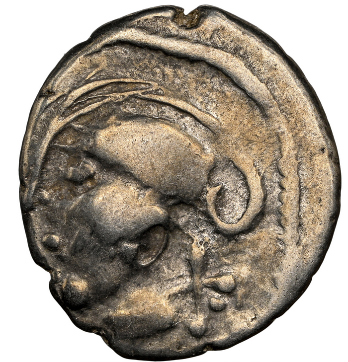 NGC Certified Quinarius Silver Ancient Coin Celtic Gaul Horse Rome Very ...