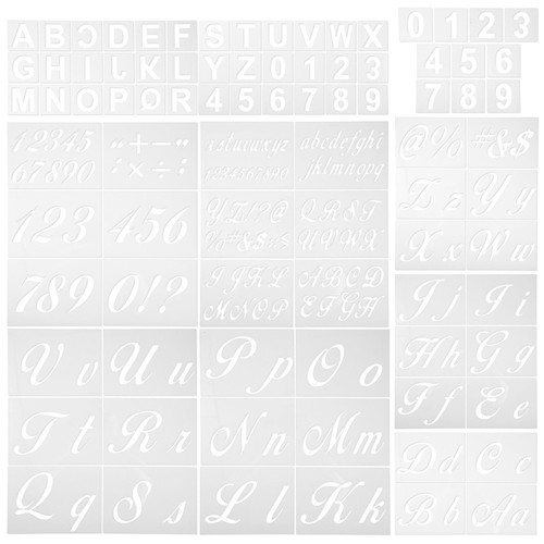 Alphanumeric Template Letter Stencils Set for Crafts Reusable Letters ...