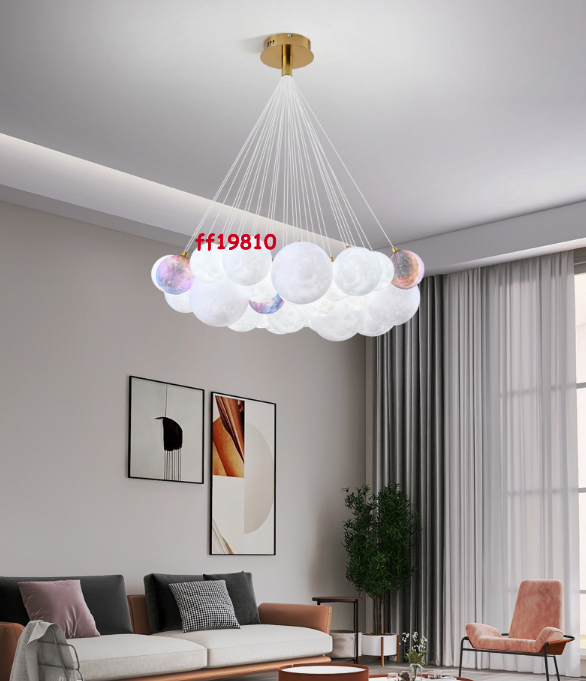 Modern PLA Bubble 3D Moon Light Led Dining Room Bedroom Modo Ceiling Pendant | eBay