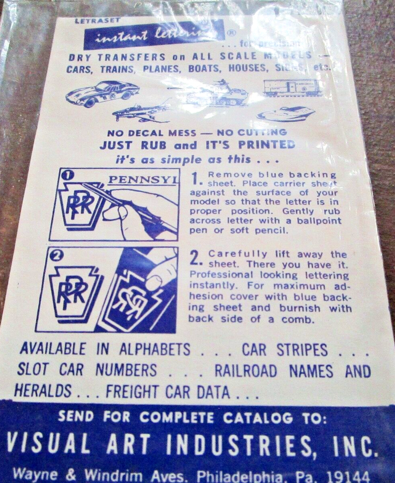 LETRASET Dry Transfers HO #K52/5/2 Canadian National, White Lettering ...