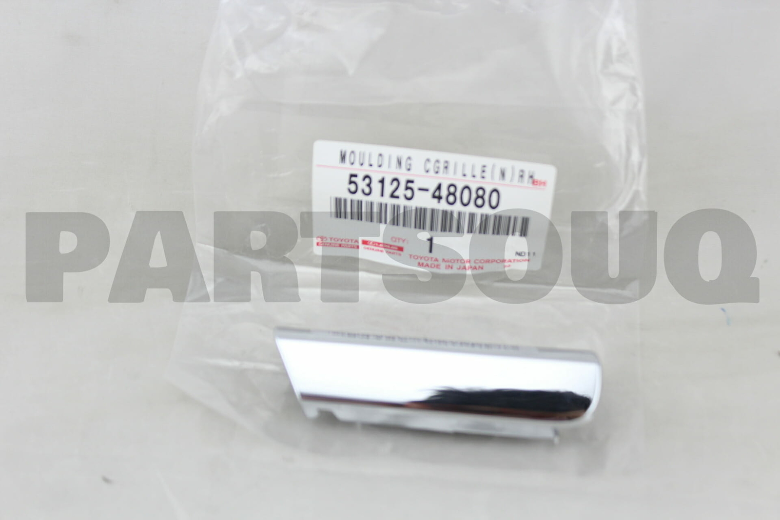 5312548080 Genuine Toyota MOULDING, RADIATOR GRILLE, CENTER RH 53125 ...