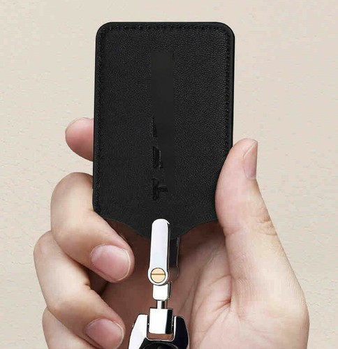 For Tesla Model 3 Model X Model Y Genuine Leather Car Key Card Case ...
