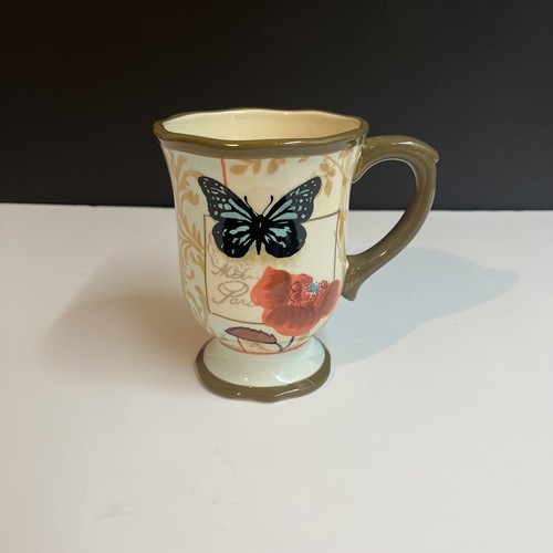 Certified International Jennifer Brinley Pedestal Mug Butterfly | eBay