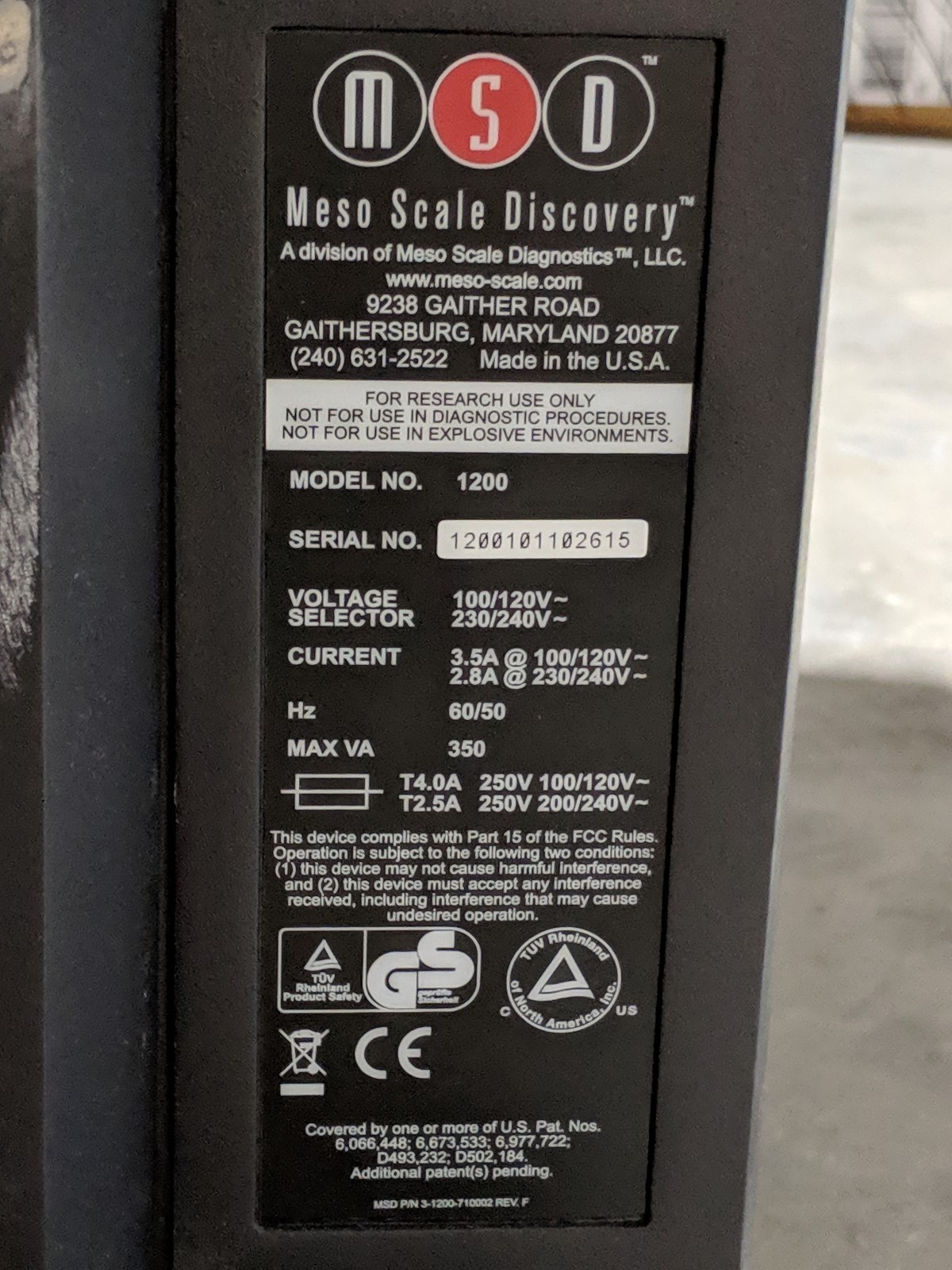Meso Scale Discovery MSD 1200 Sector Imager HTS Plate Reader | eBay