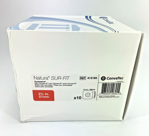 10 ConvaTec 413185 SUR-FIT Skin Barrier 2-1/4"" Stoma 1-1/2" Flange Exp ...