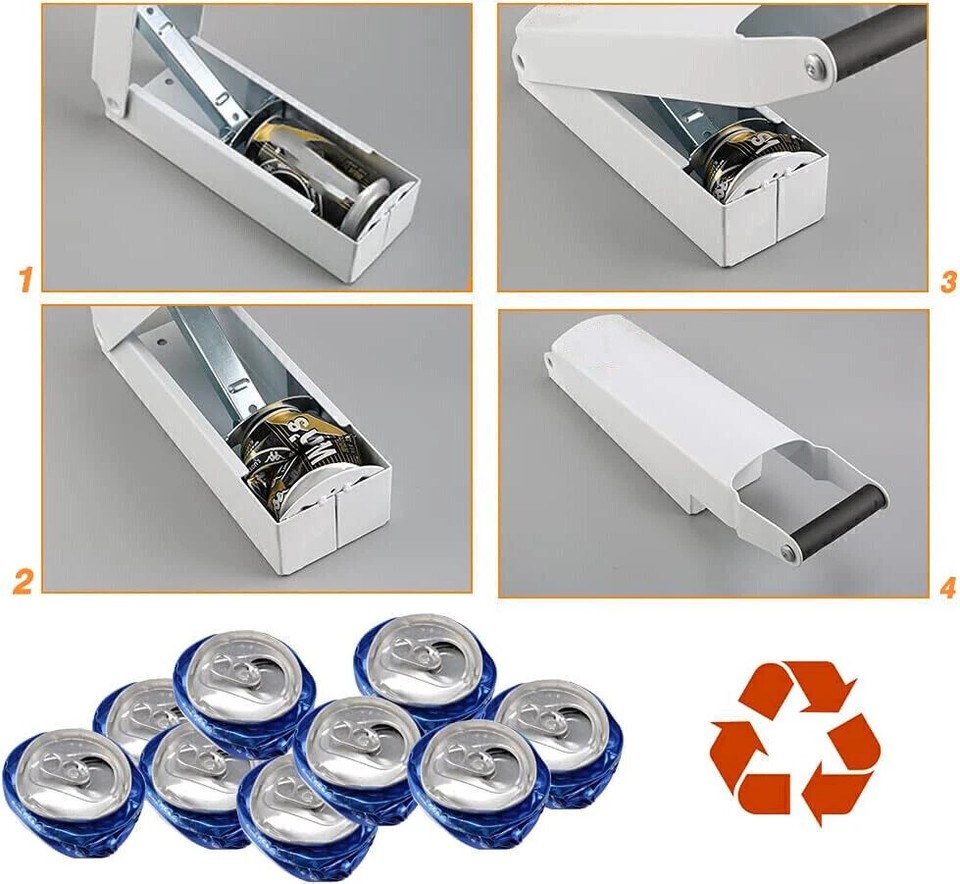 Aluminum Can Compactor 16OZ Metal Can Crusher Heavy-Duty Wall-Mounted ...