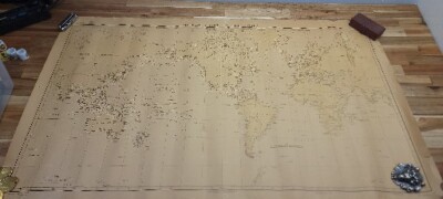 Seventh Edition 1941 Navy Mariners World Outline Map 50×30 | eBay