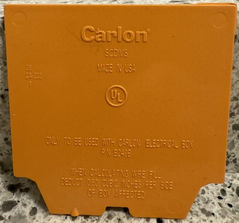 Carlon 2-gang PVC Low-voltage Divider Plate Scdivs for sale online | eBay