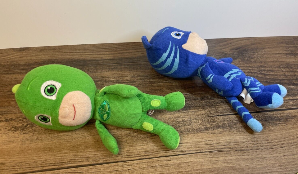 PJ Masks 8" Beanbag Plush Lot Catboy & Gekko Blue Green | eBay