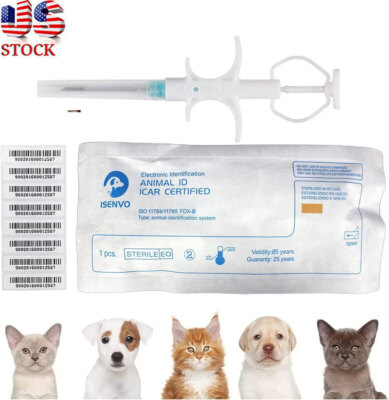 RFID Animal Microchip Pet Dog Cat Horse Injection Bioglass Mini Chip ...