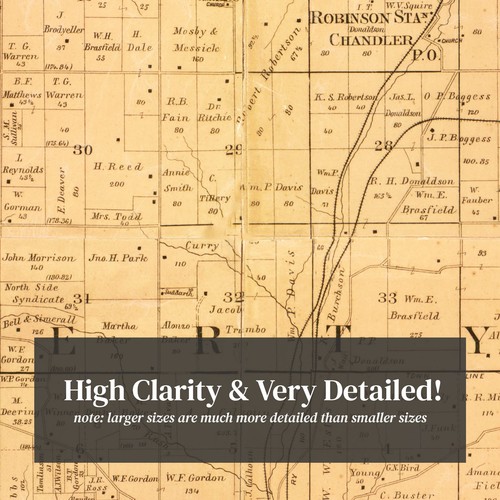 Old Map of Clay County, MO 1887 - Vintage Missouri Art | eBay