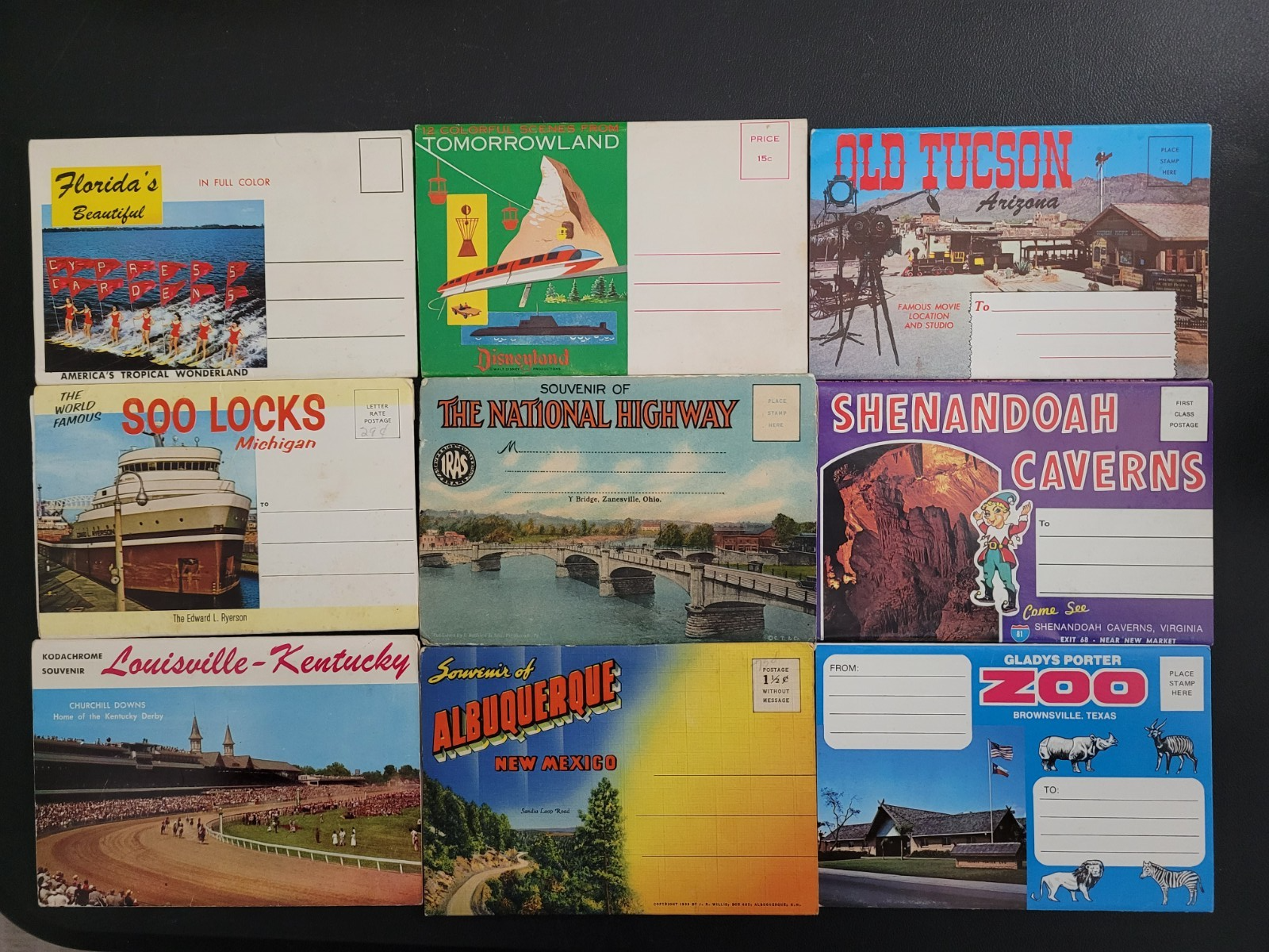 Vintage Lot (18) UNITED STATES POSTCARD FOLDERS | eBay