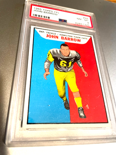 1965 Topps CFL John Barrow TiCats PSA 8 Ship within Canada only | eBay