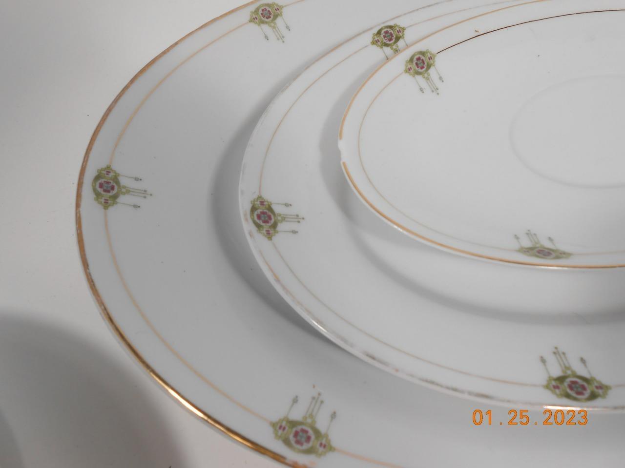 Antique Austrian Empire China Karlsbad Dinnerware Set 45 pc Austria. | eBay