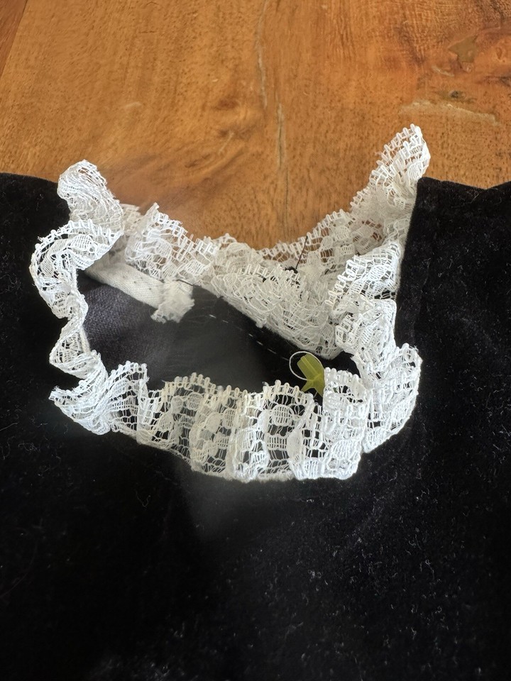 Black Velvet Girls Christmas Dress Holiday Lace Frilly Hugs & Kisses ...