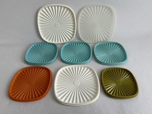Vintage Tupperware Square Servalier Replacement Lids Set of 8 | eBay
