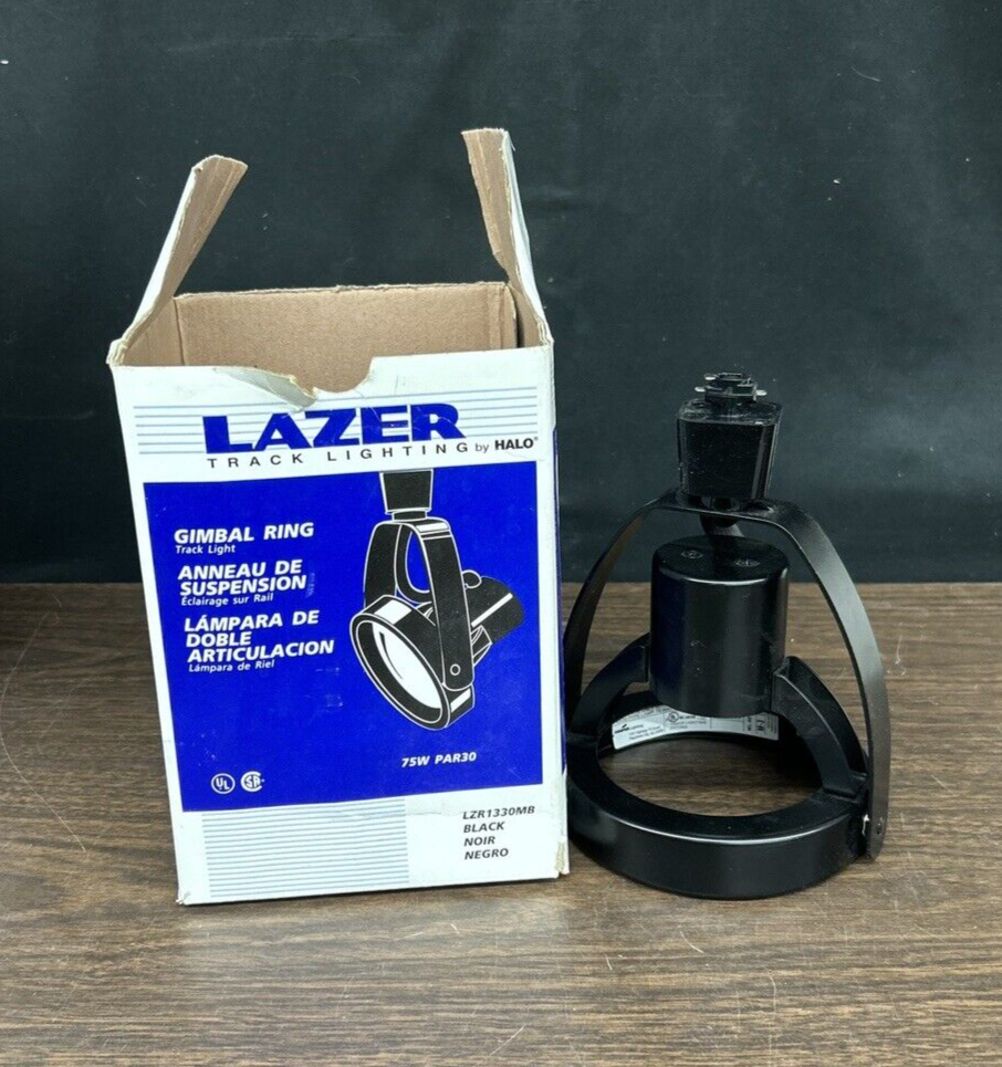 LAZER (HALO) Track Lighting Black Gimbal Ring #LZR1330MB 75 Watt Par 30 ...