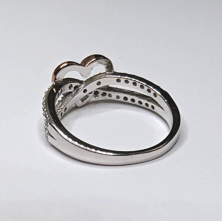 Sterling Silver Infinity Love Heart Clear CZ Promise Ring NEW | eBay