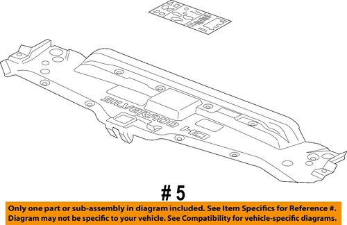 GM OEM 15-19 Sierra 2500 HD Radiator Support-Sight Shield 23256455 | eBay