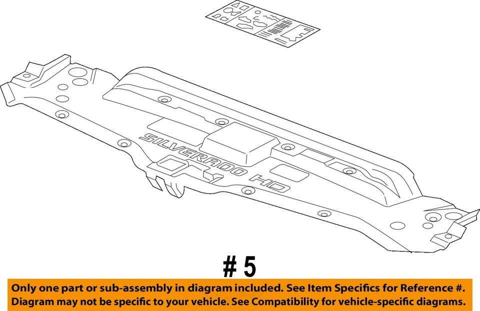 GMC GM OEM Radiator Core Support-Sight Shield Splash Cover Panel ...