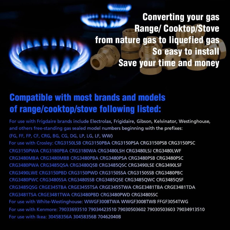 GRLP4 LP Gas Conversion Kit Compatible with Frigidaire Electrolux Range ...
