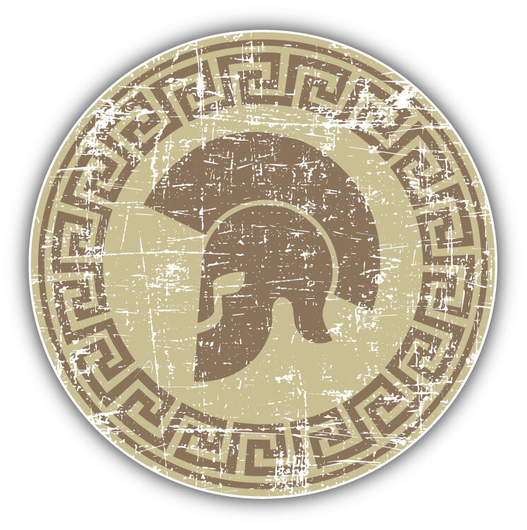 Grunge Worn Warrior Label Car Bumper Sticker Decal | eBay