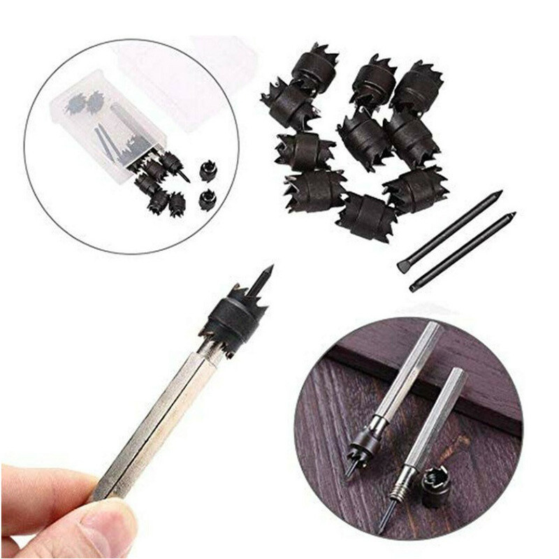 13pcs HSS Set Double Sided 3/8" Rotary Hexagonal Shank Spot Weld Drill ...