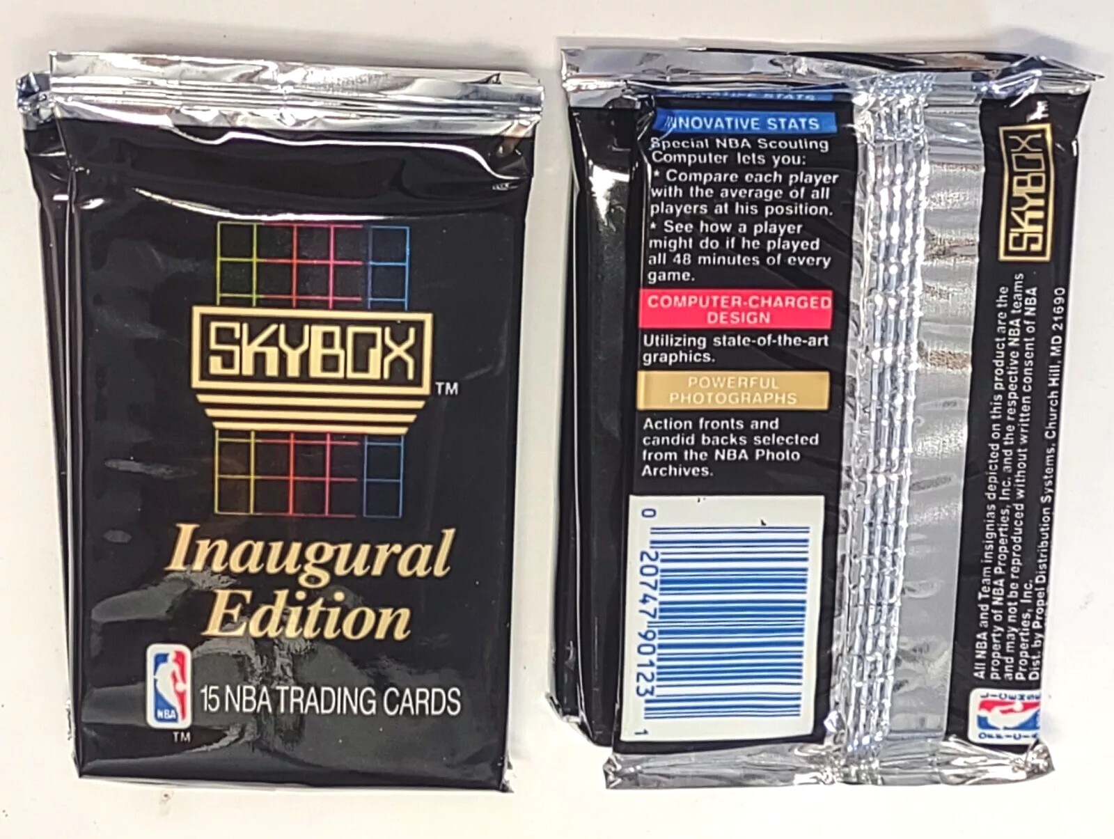 1990-91 Skybox Basketball Inaugural Edition NBA Factory Sealed Foil (2 ...