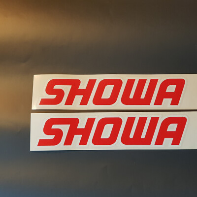 2pcs 9 inch SHOWA Suspension Logo Sticker XL Fork Swinger Arm Aufkleber ...