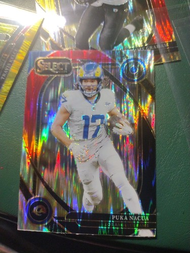 2024 Panini Select - Club Level Puka Nacua #287 Black & Red Shock Prizm | eBay