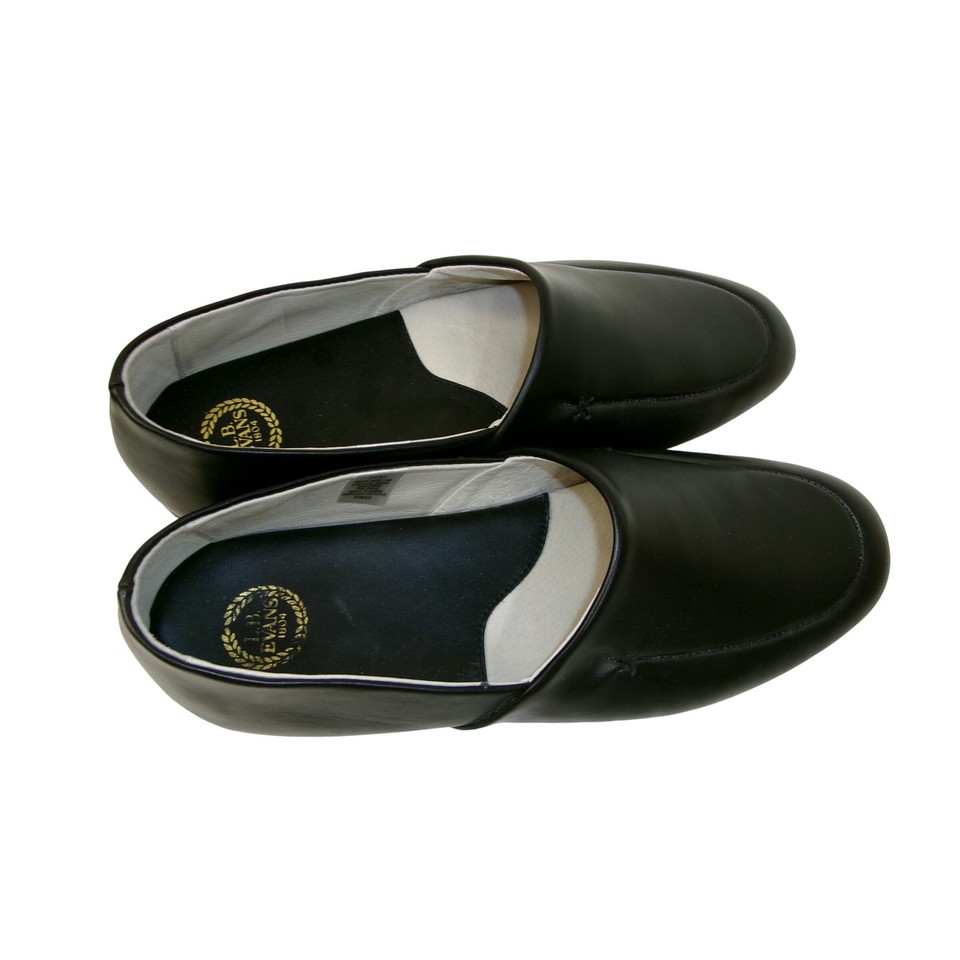 LB Evans Black Leather Duke Opera Slippers US 13 NWOT | eBay