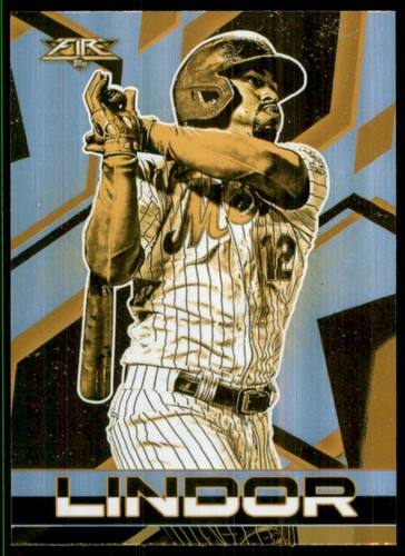 2021 Topps Fire Gold Minted Francisco Lindor New York Mets #133 154688 ...