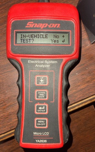 SNAP ON#YA2636-Electrical System Analyzer Micro LCD Readout, Red &Black ...